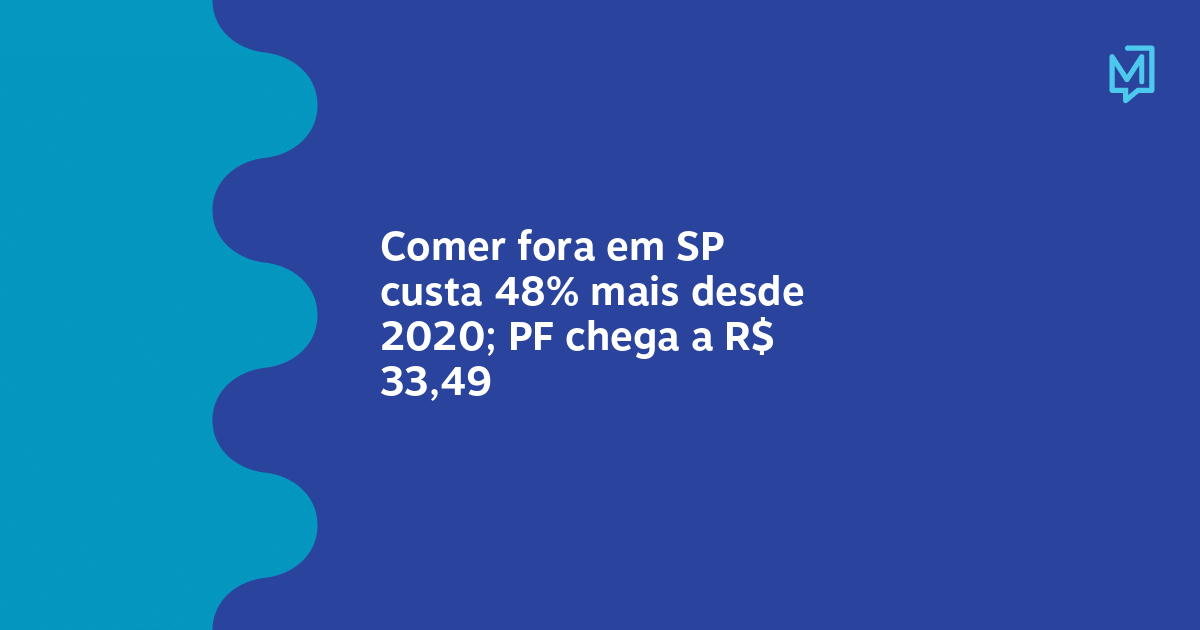 Comer fora em SP custa 48% mais desde 2020; PF chega a R$ 33,49 – Meio